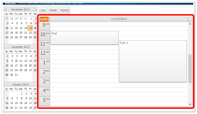 Event Calendar with Day/Week/Month Views for ASP.NET WebForms | DayPilot Code