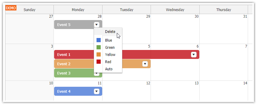 React Monthly Calendar Tutorial | DayPilot Code