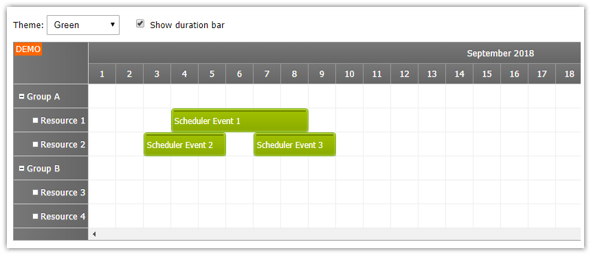 Angular Scheduler: CSS Themes | DayPilot Code