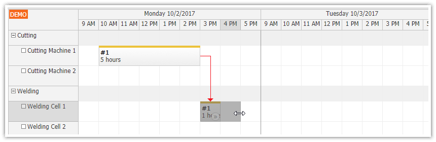 Machine/Production Job Scheduling Web Application (Spring/Java) | DayPilot Code