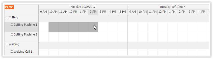 Machine/Production Job Scheduling Web Application (Spring/Java) | DayPilot Code